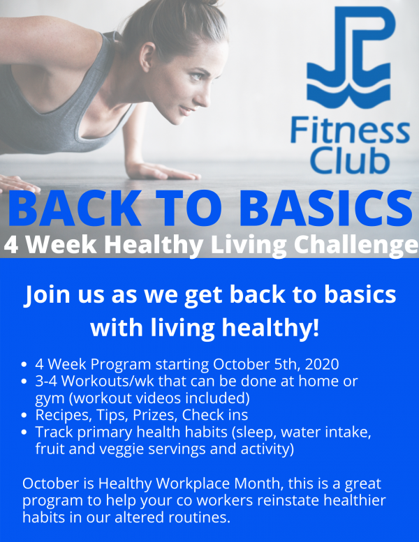 Back to Basics Challenge- Healthy Workplace Month - Purdy’s Wharf ...